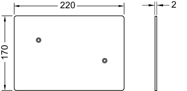 FLUSHPOINT ΤΥΦΛΗ ΠΛΑΚΕΤΑ ΑΝΟΞ ΧΑΛ BRUSHED - Klimatechniki B2B